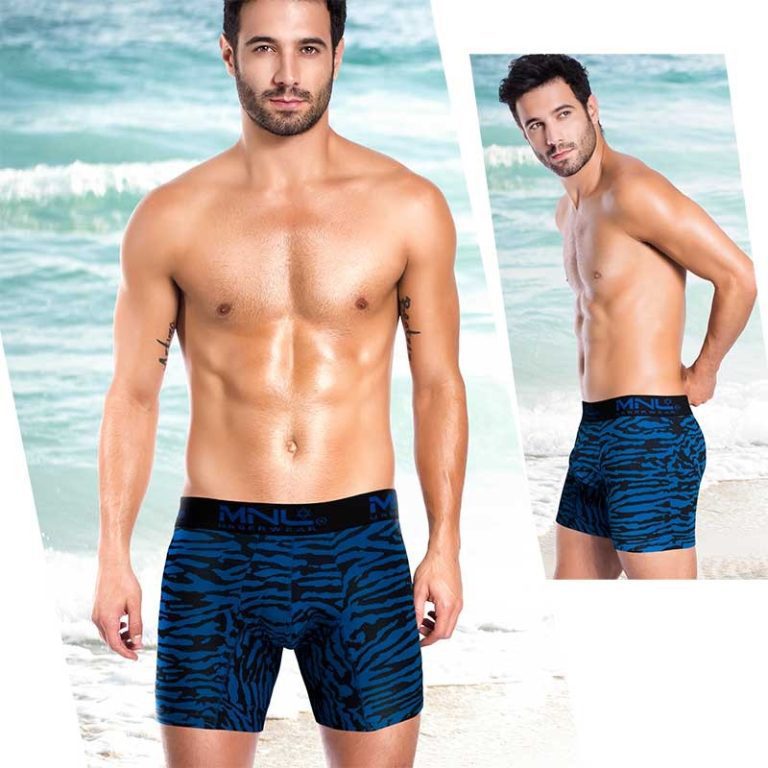 Bóxer Animal Print Azul Negro - Manolo Ecuador